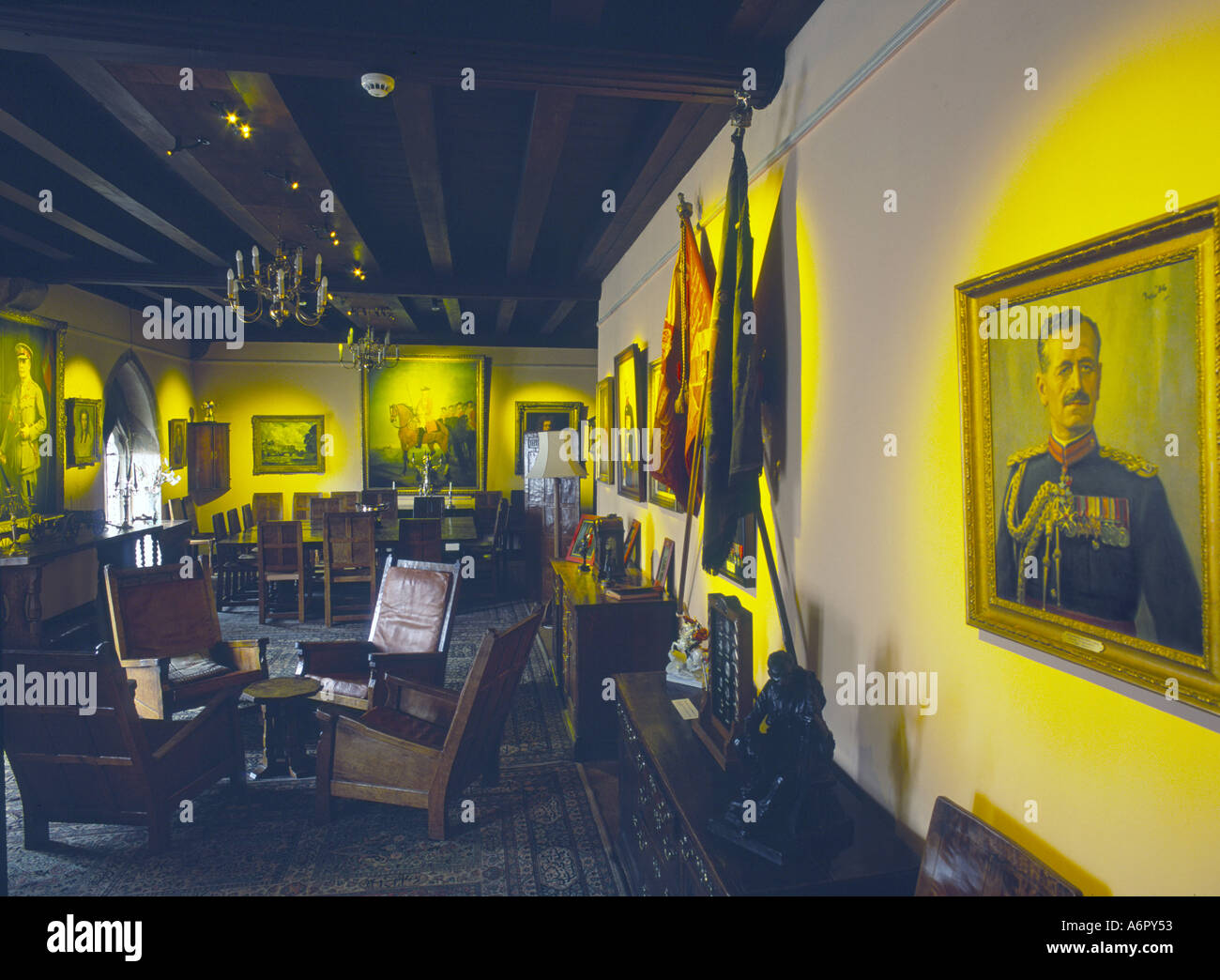 The Howard Room in the Green Howards Museum at Richmond Yorkshire Stock ...