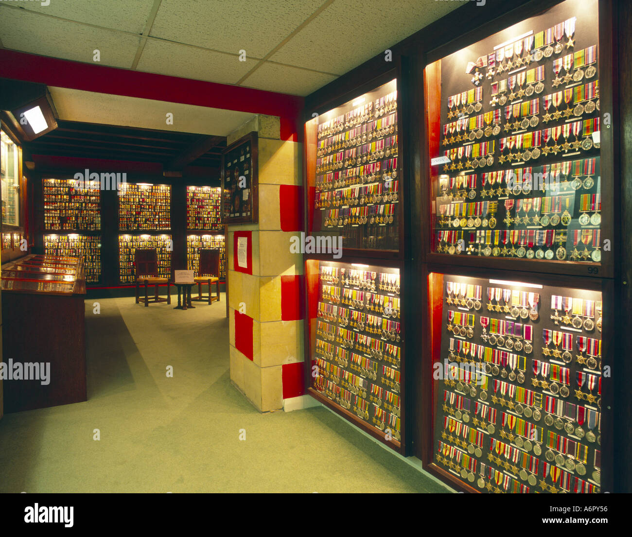 The Medal Room in the Green Howards Museum at Richmond Yorkshire Stock ...