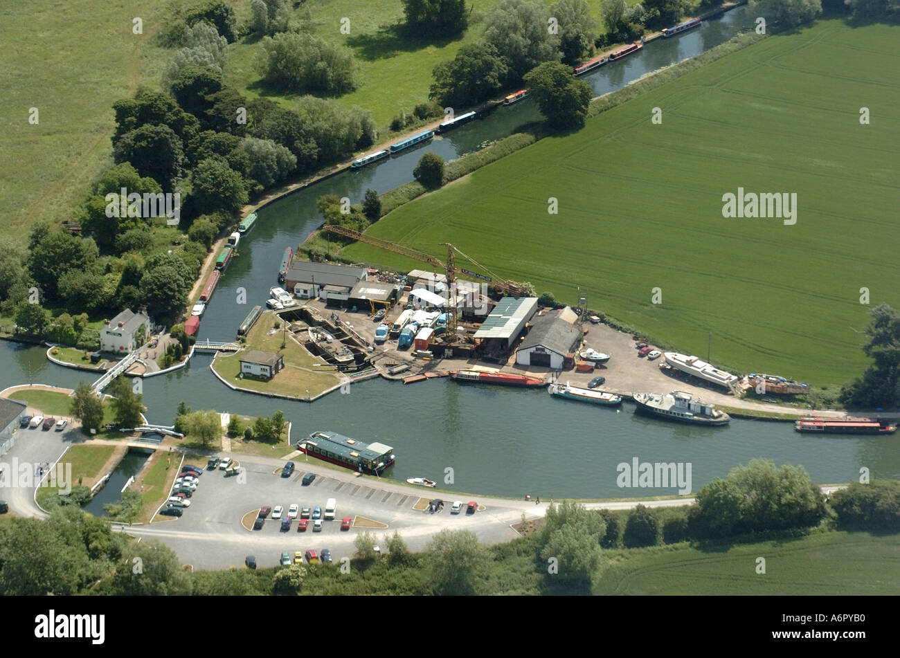 Saul Junction Gloucester Sharpness Canal Stock Photo - Alamy