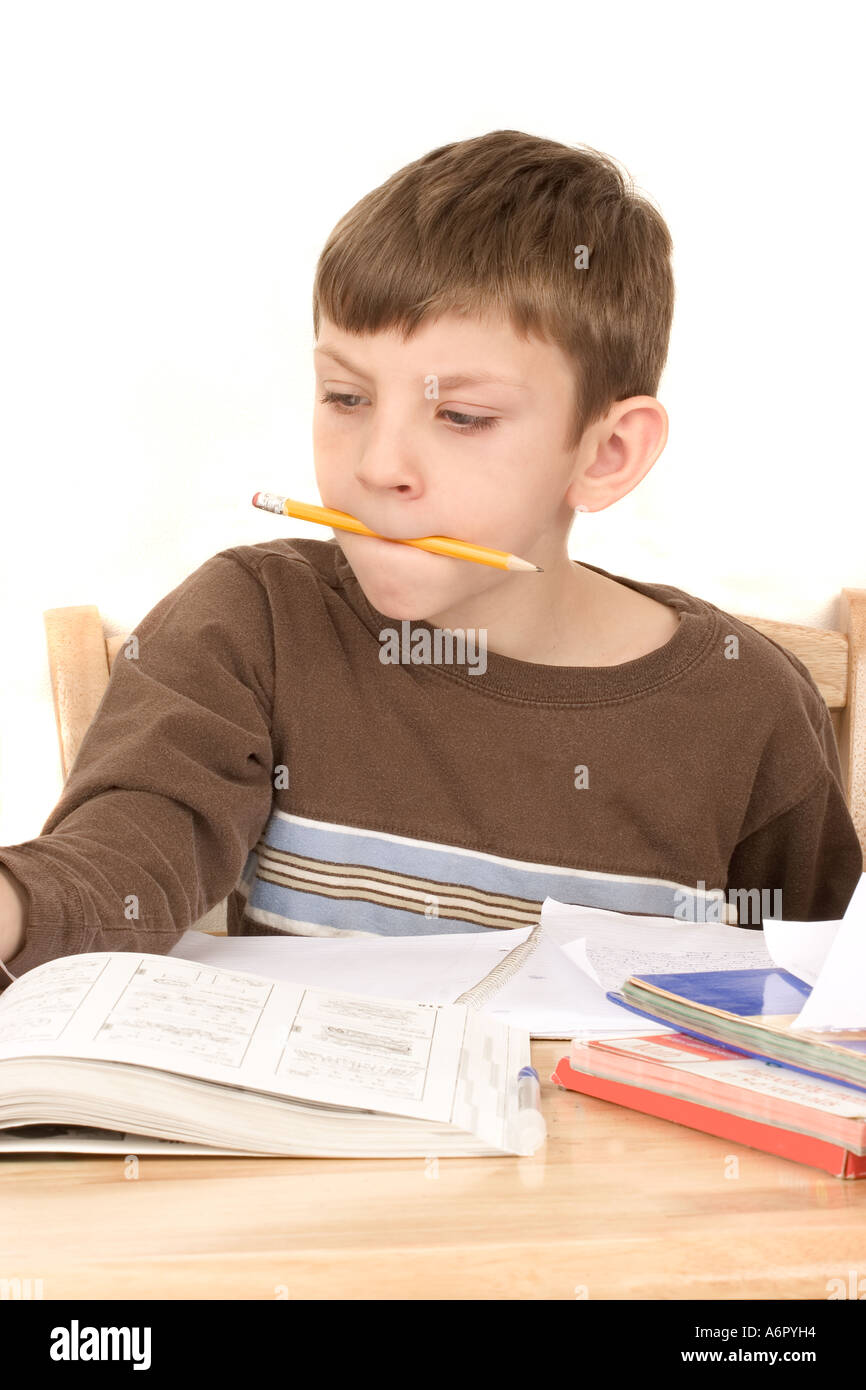 Pencil in mouth hi-res stock photography and images - Alamy