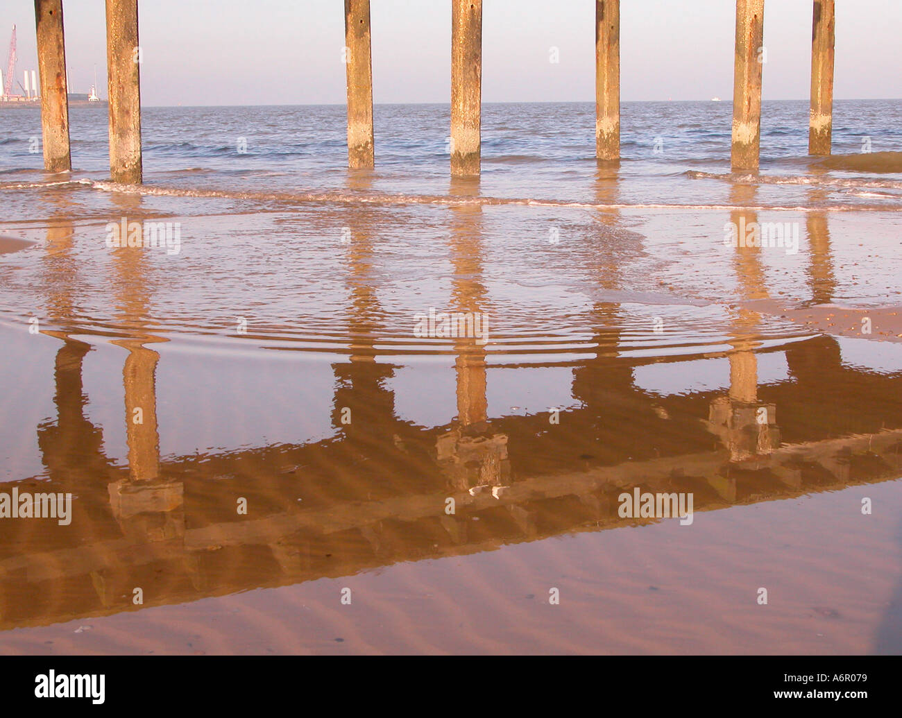 reflections of pier Stock Photo - Alamy