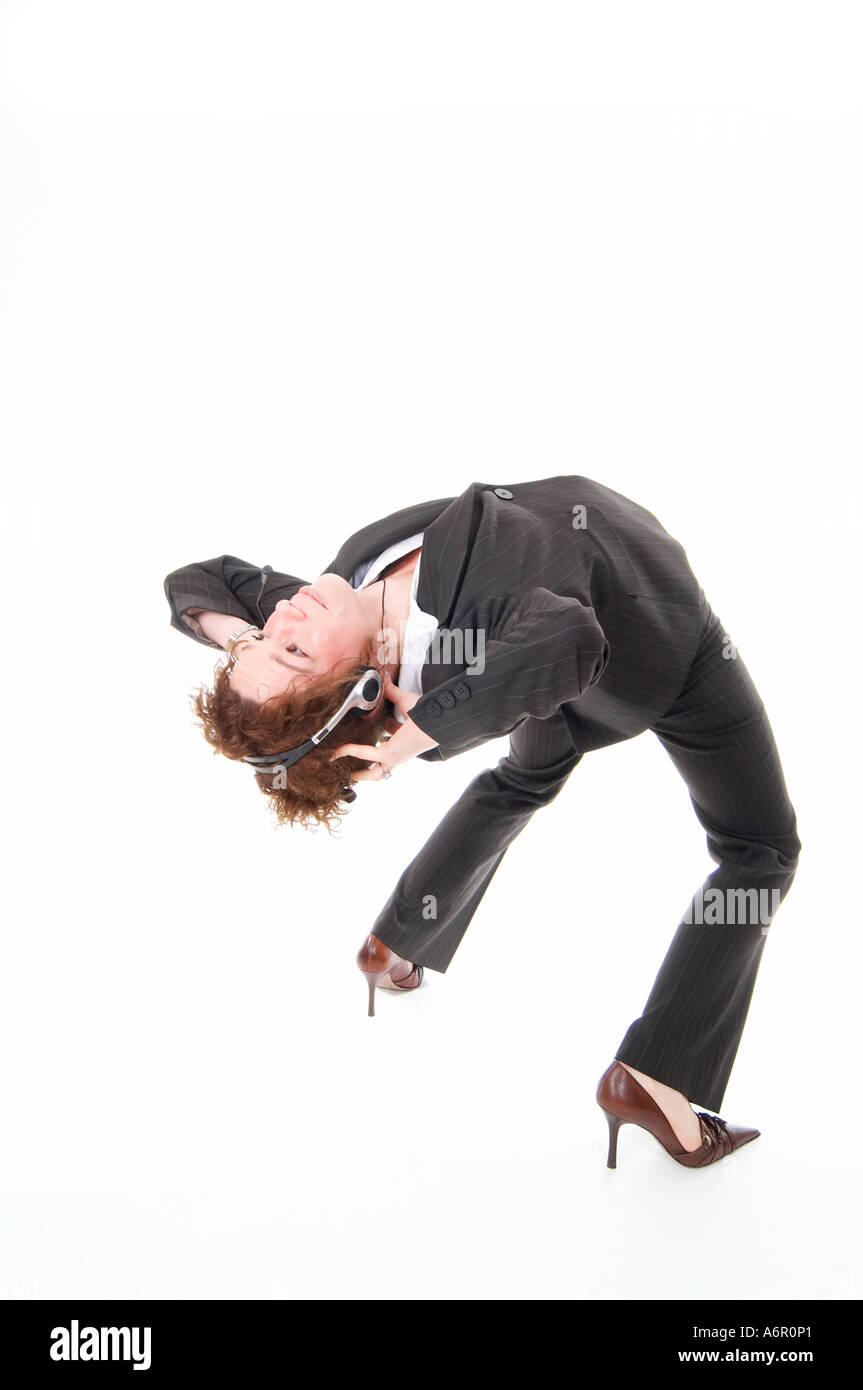 Bending, over, backwards, flexibility, flexible, working, customer ...