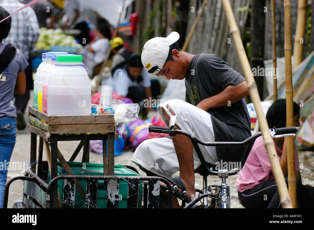 Boy in market Stock Photo - Alamy