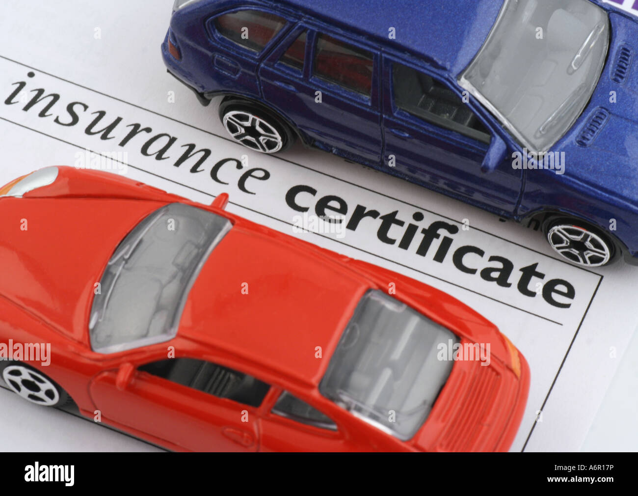 Motor insurance certificate Stock Photo - Alamy