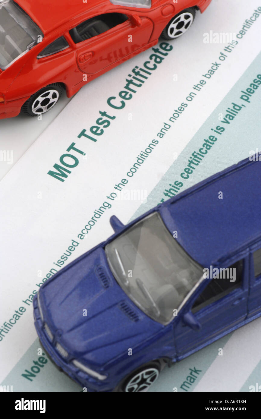 MOT test certificate Stock Photo - Alamy