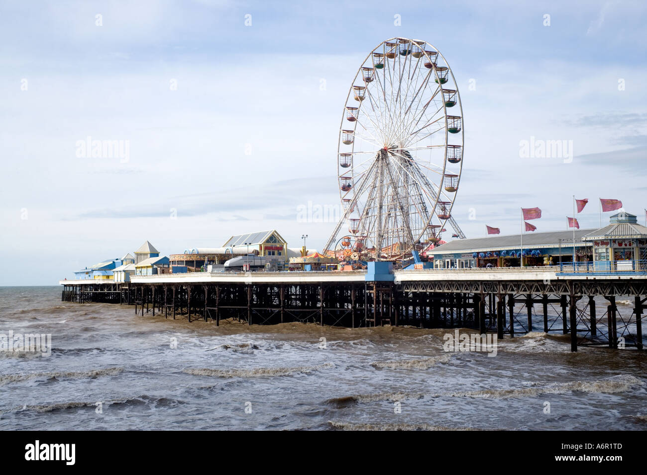 Fun fair on central pier,Blackpool,Lancashire,England Stock Photo - Alamy