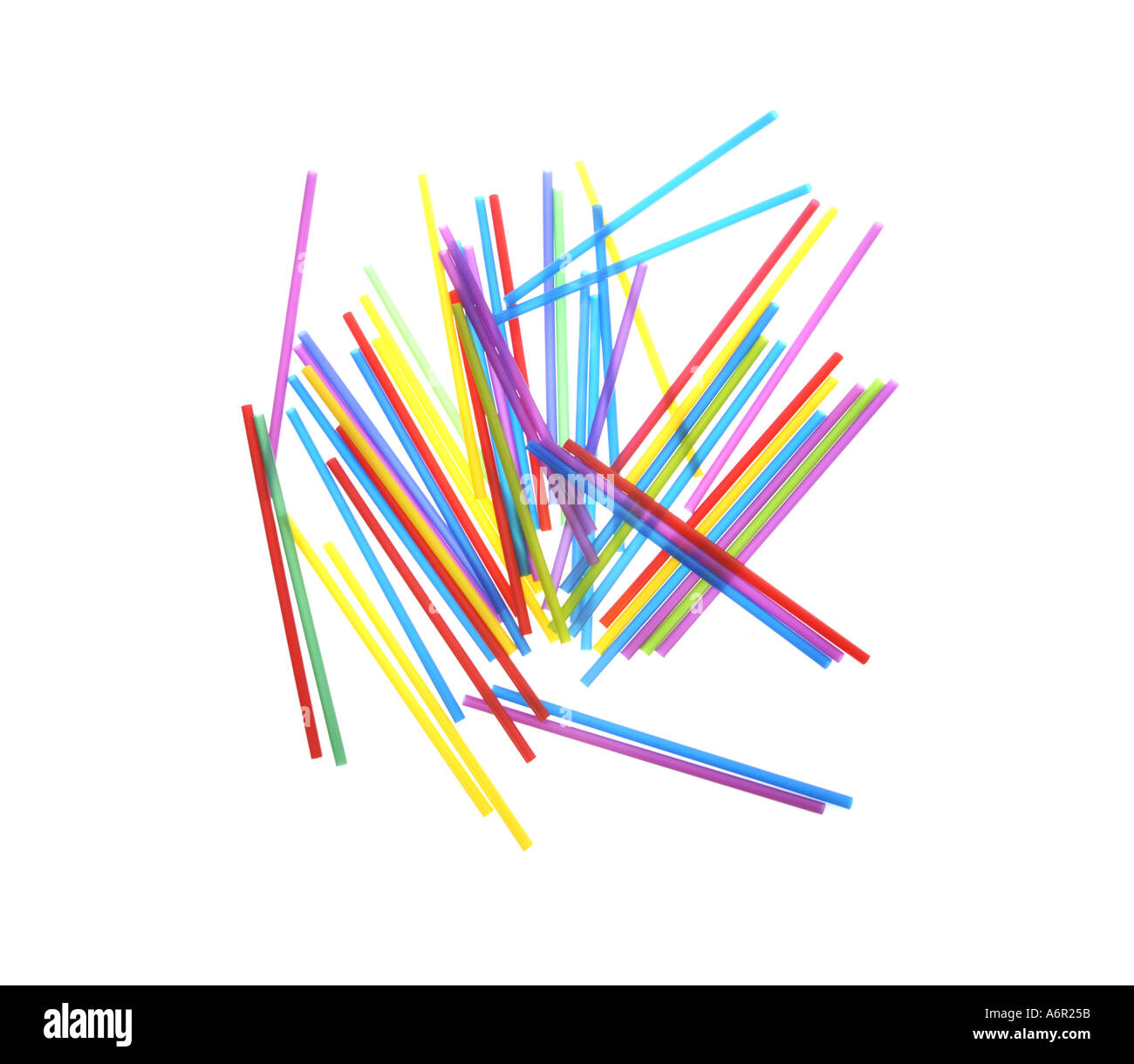 colored straws on white background cutouts Stock Photo - Alamy