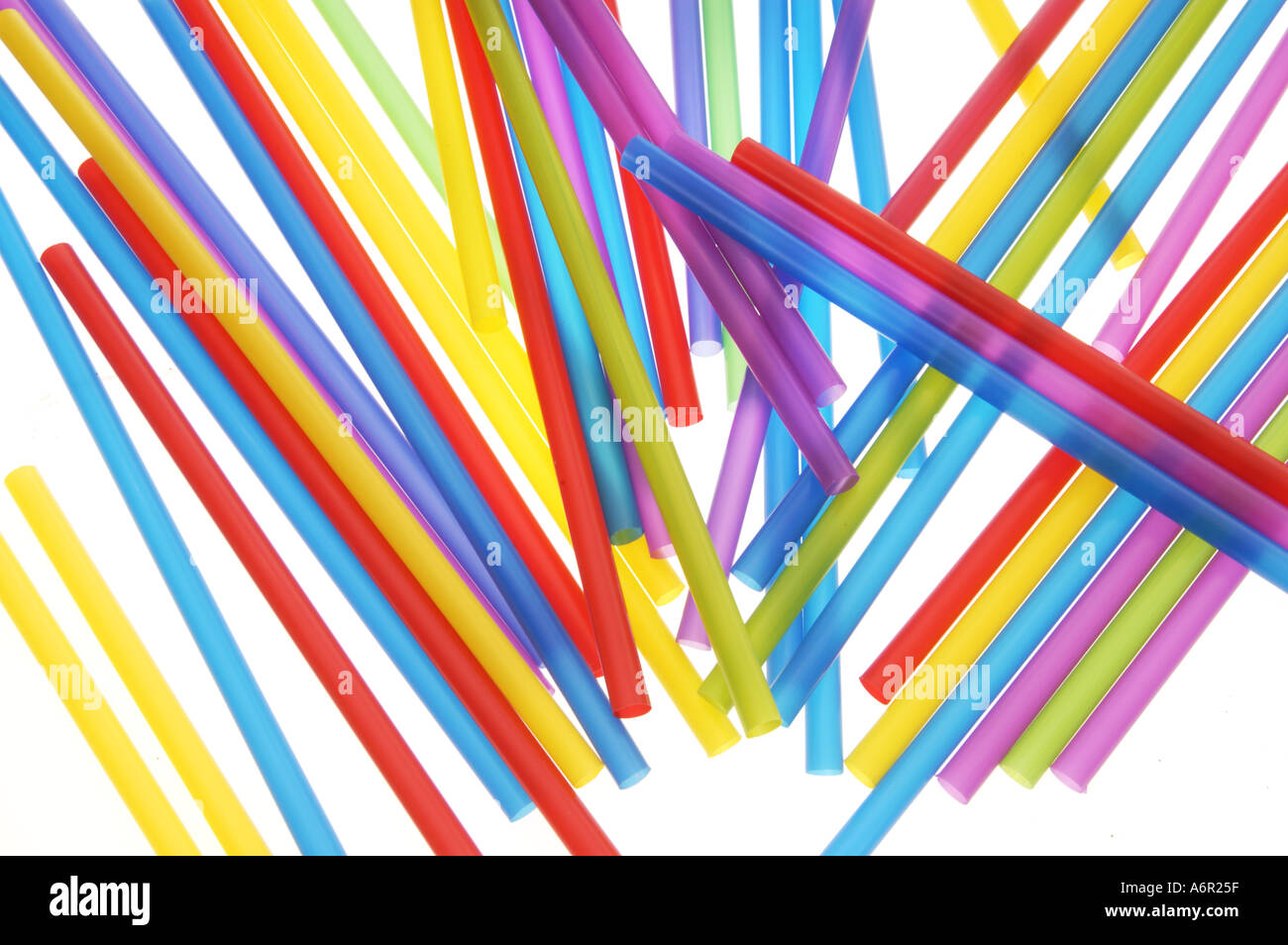 colored straws on white background cutouts Stock Photo - Alamy