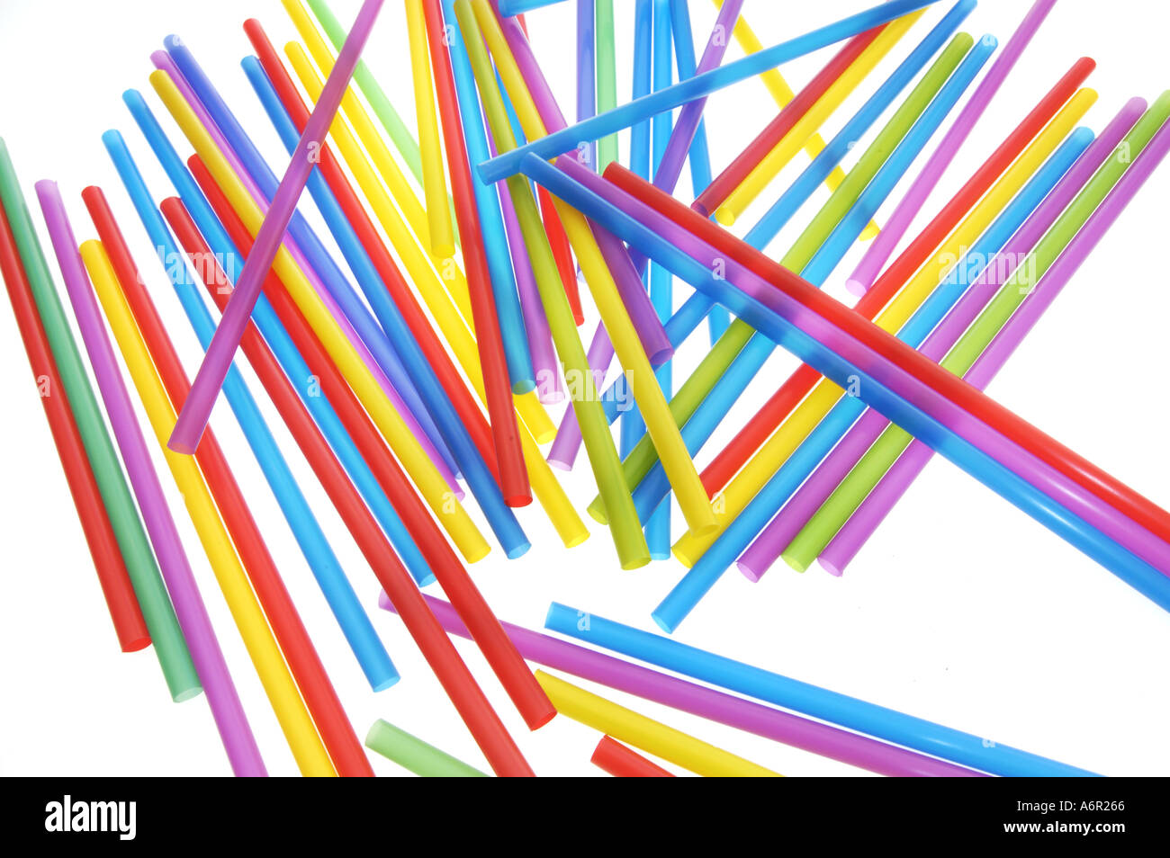 colored straws on white background cutouts Stock Photo - Alamy