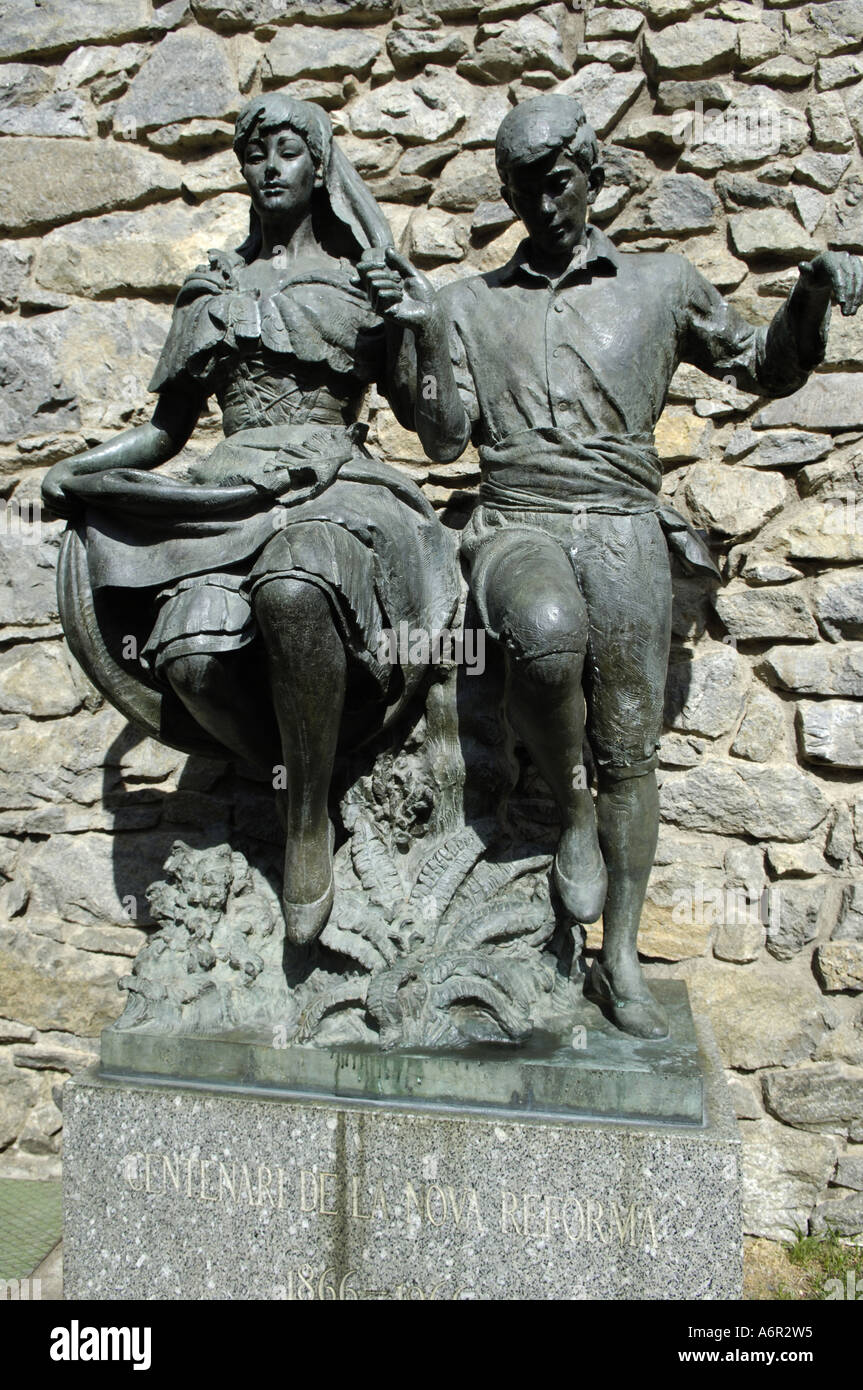 Andorra andorra la vella statue hi-res stock photography and images - Alamy