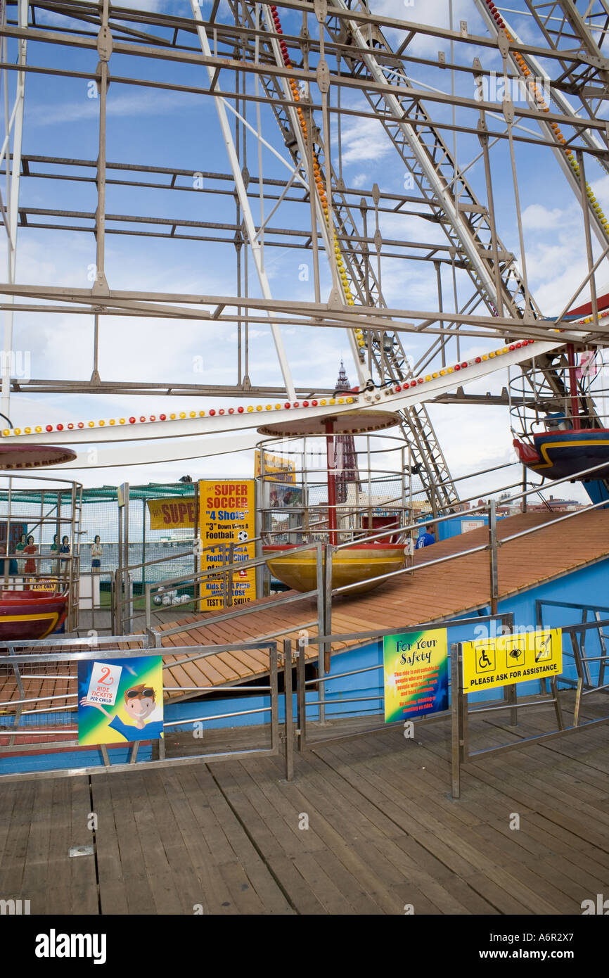 Fun fair on central pier,Blackpool,Lancashire,England Stock Photo - Alamy