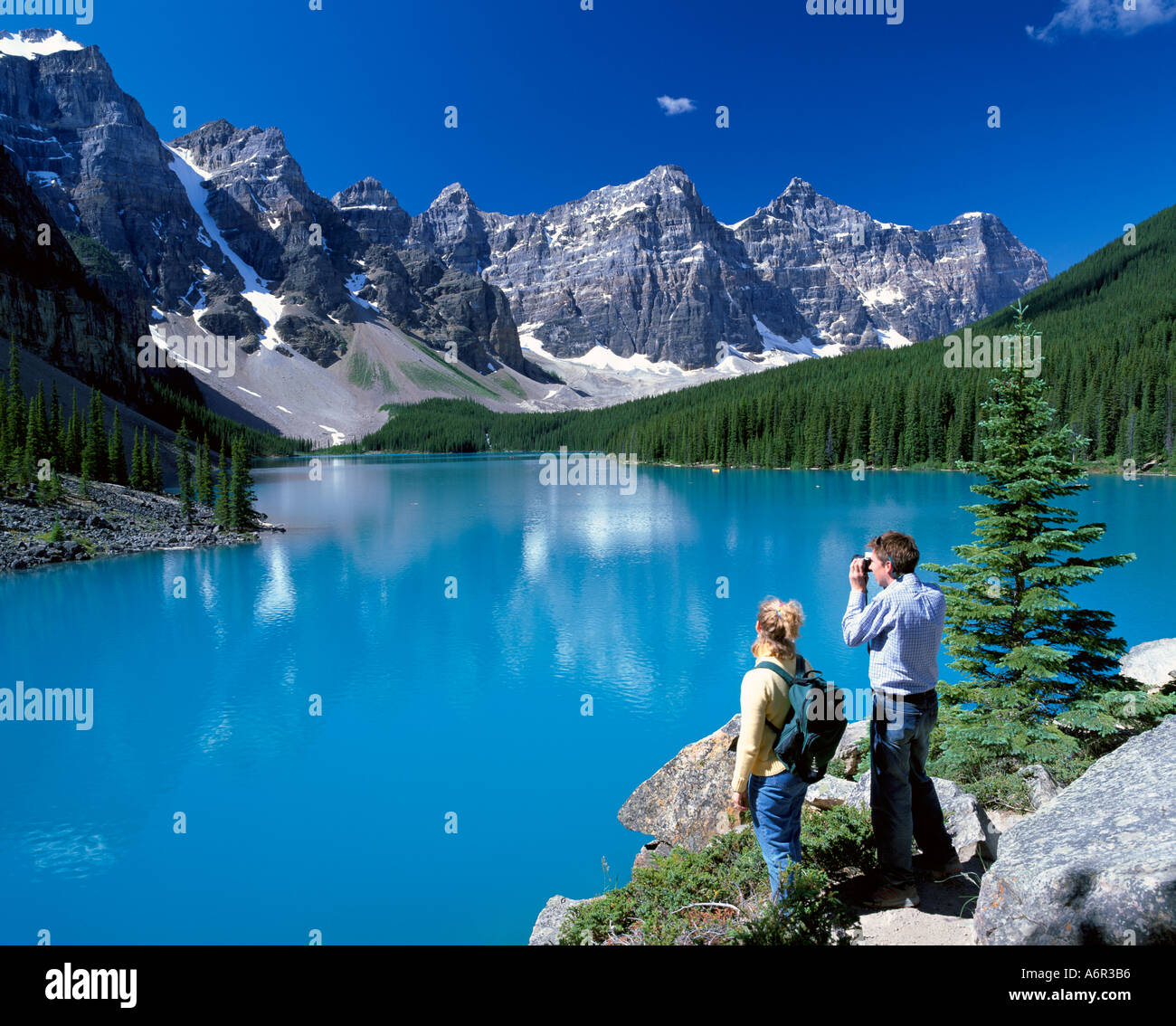 Moraine Lake Banff National Park Canadian Rockies Stock Photo - Alamy