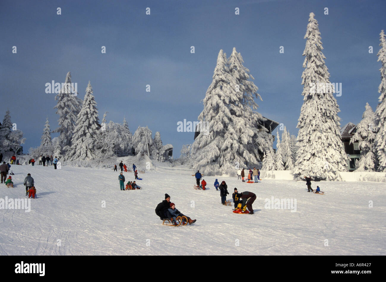 wintersport at mountain Semmering Stock Photo - Alamy
