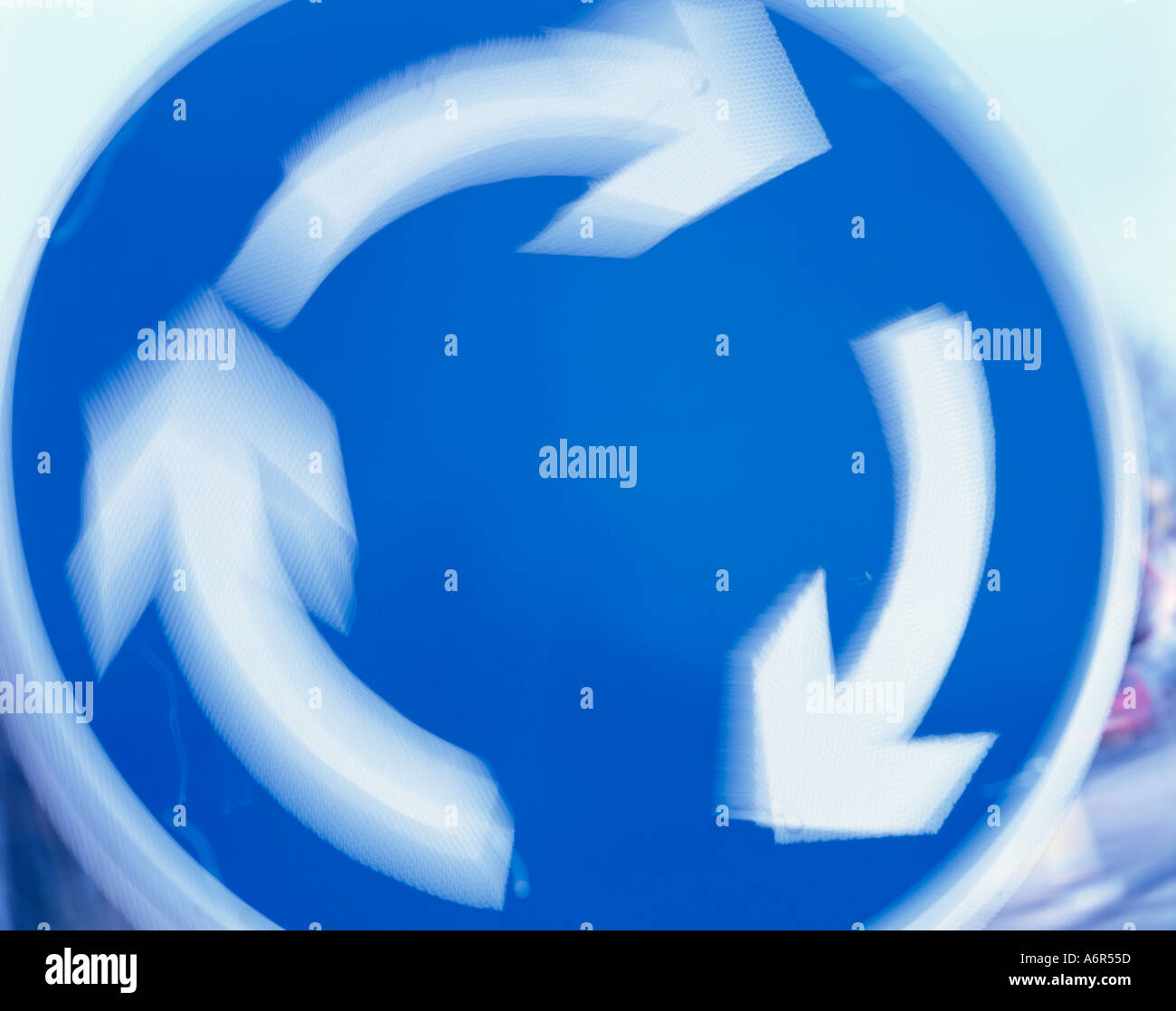 Mini Roundabout sign Stock Photo - Alamy