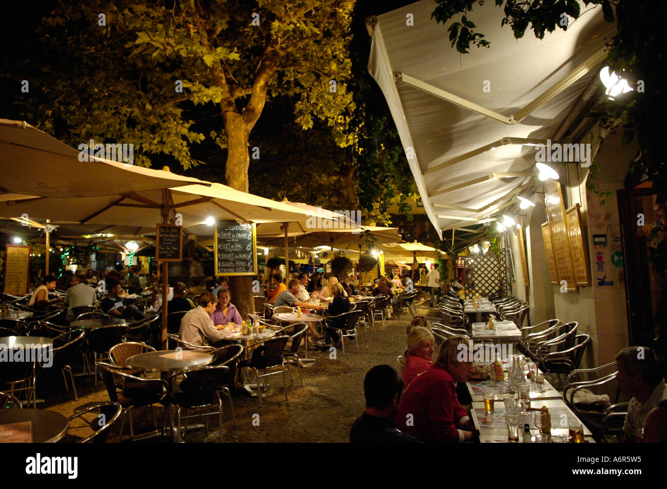 Carcassonne, medievial fortress, Place Marcou Stock Photo - Alamy