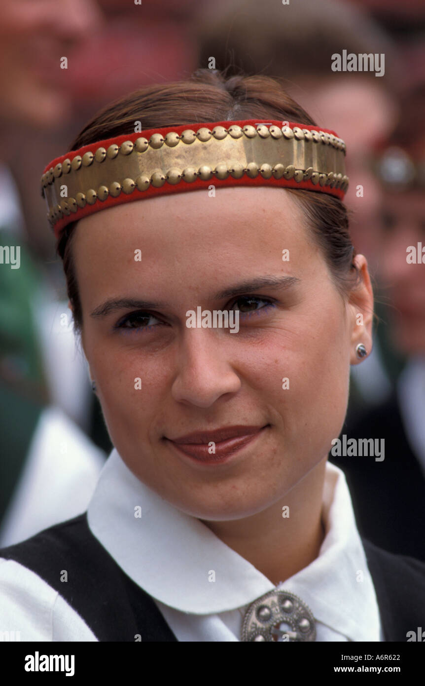 folklore, young woman in traditional costume Stock Photo - Alamy
