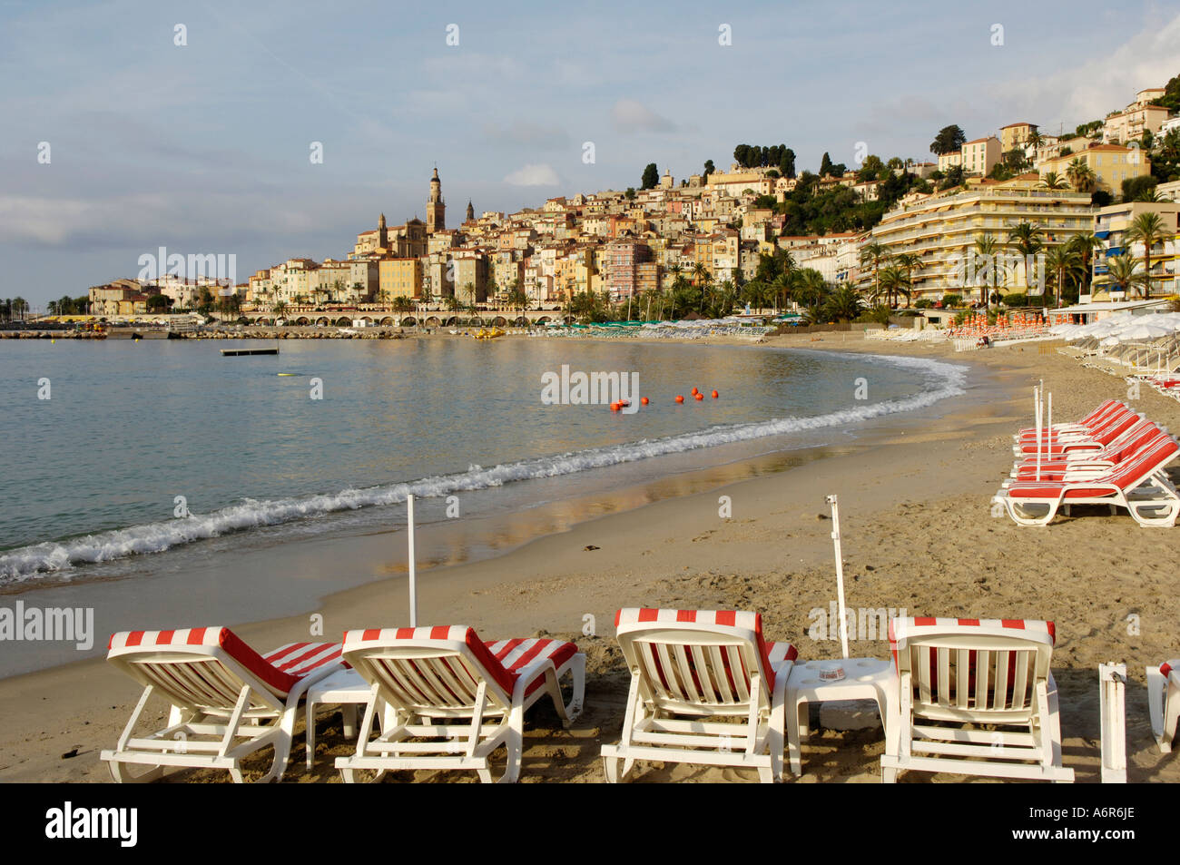 Menton, city view, beach Stock Photo - Alamy