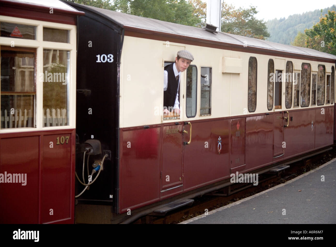 Train guard on victorian weekend hi-res stock photography and images ...