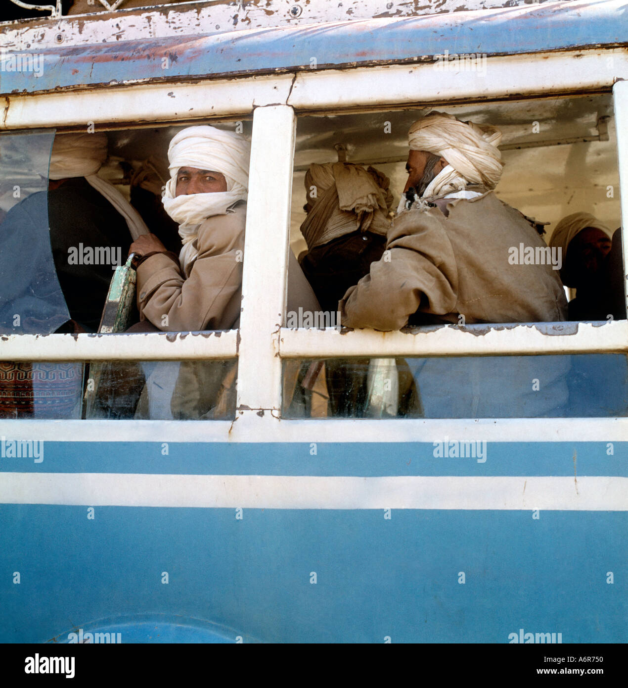 Men on bus Stock Photo - Alamy