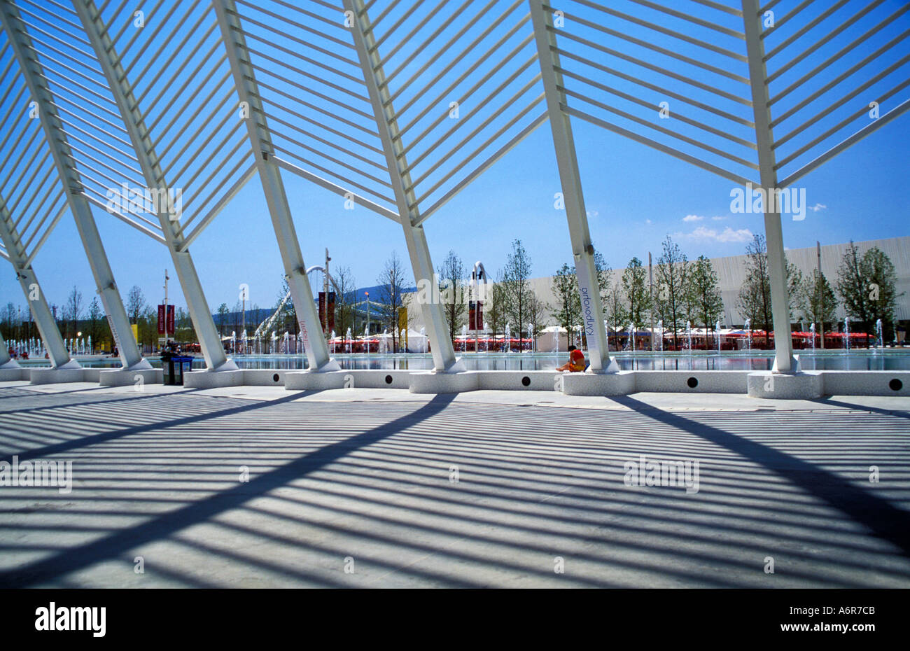 Arched ribs of the modern Agora Stock Photo - Alamy