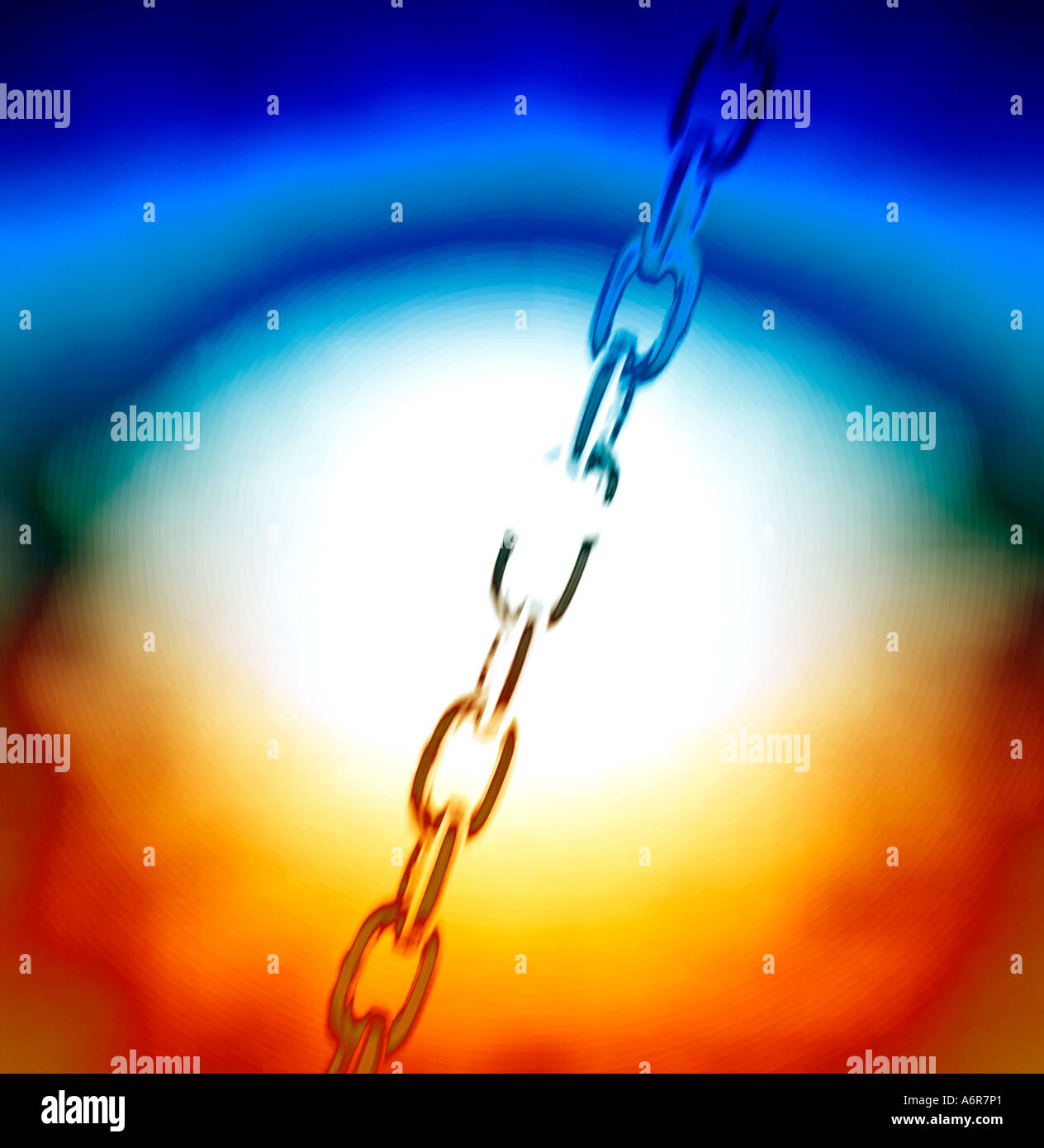 chain with broken link concept Stock Photo - Alamy