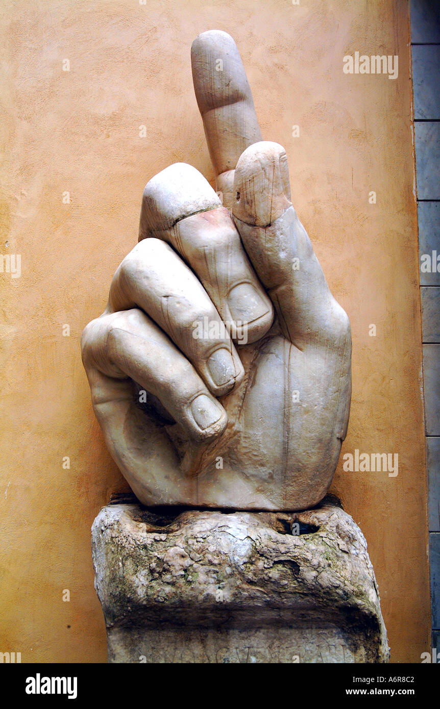 Hand of colossal statue rome hi-res stock photography and images - Alamy