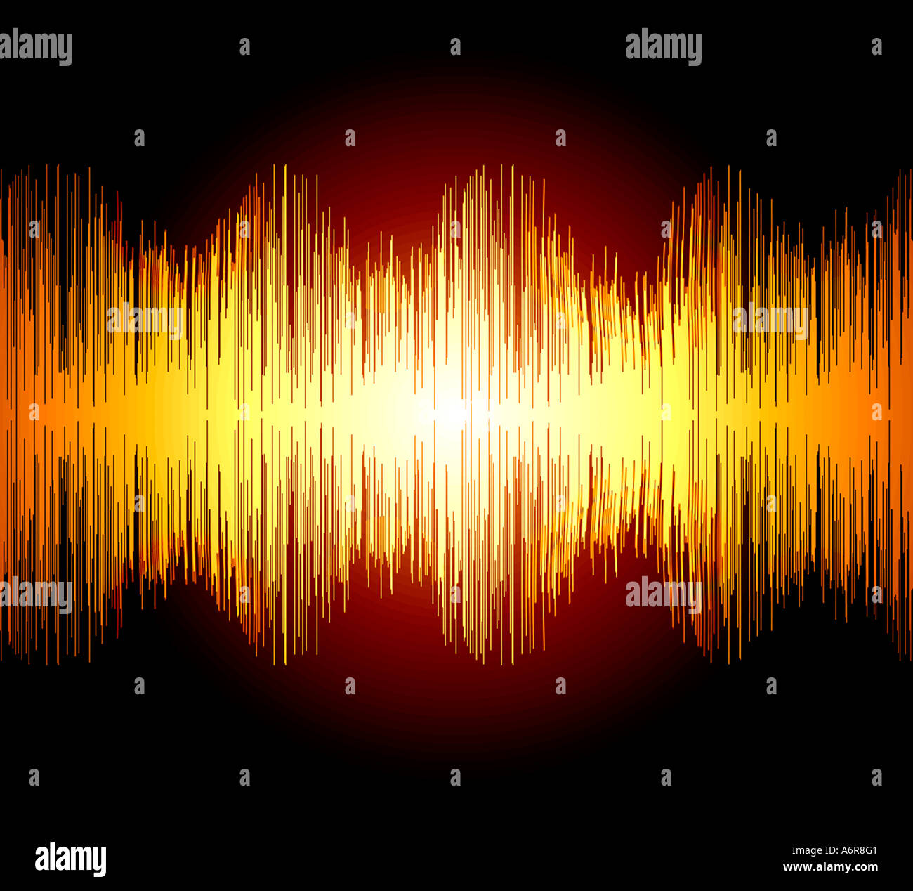 graph showing audio waves and algorithms on computer monitor Stock ...