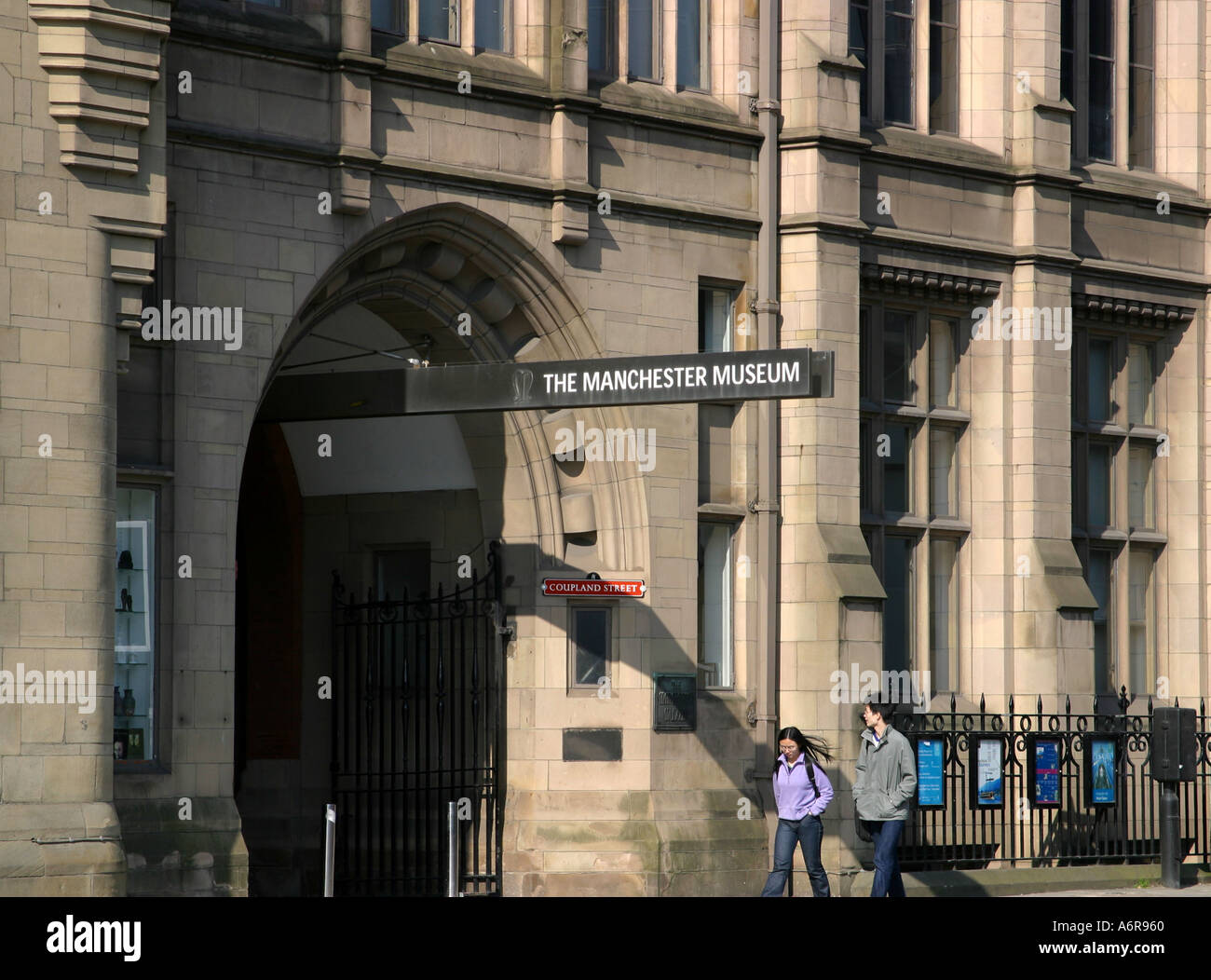 Manchester Museum entrance Oxford Road Manchester UK Stock Photo - Alamy