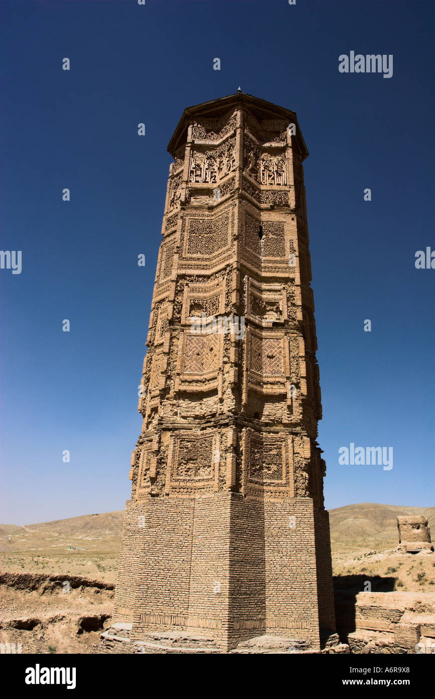 AFGHANISTAN Ghazni Minaret of Bahram Shah one of two early 12th Century ...
