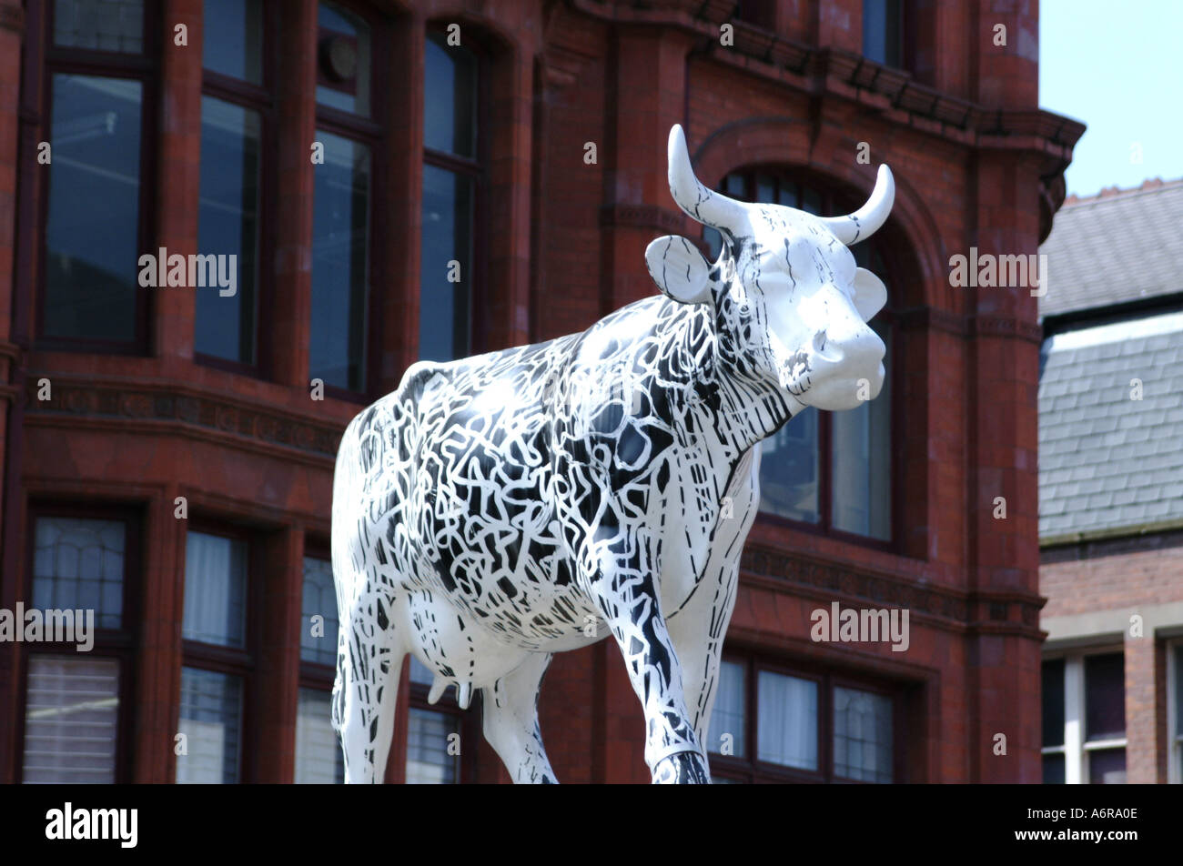 Cow Parade Manchester Stock Photo - Alamy