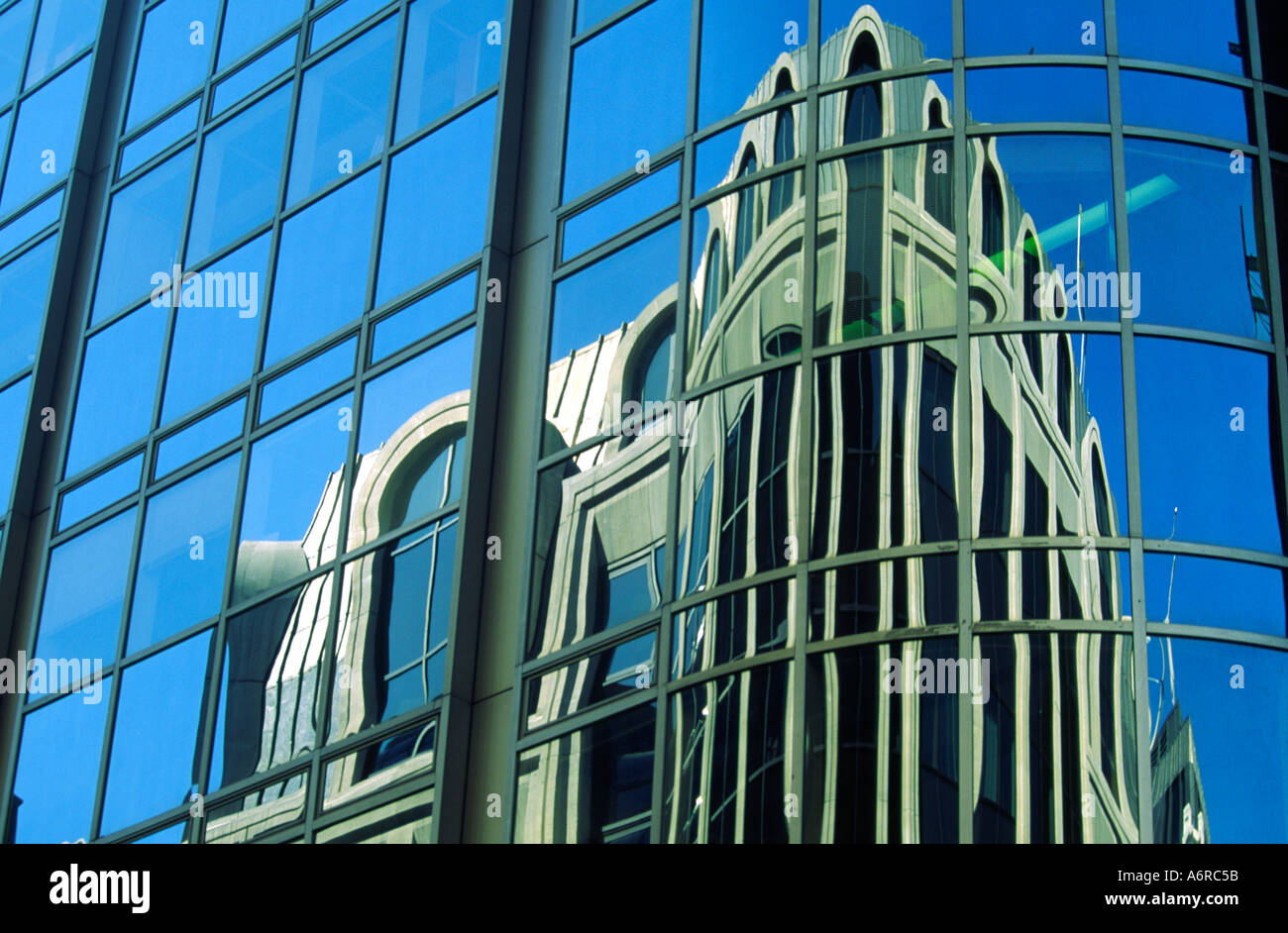 Reflections of offices in office glass walls London England Stock Photo ...