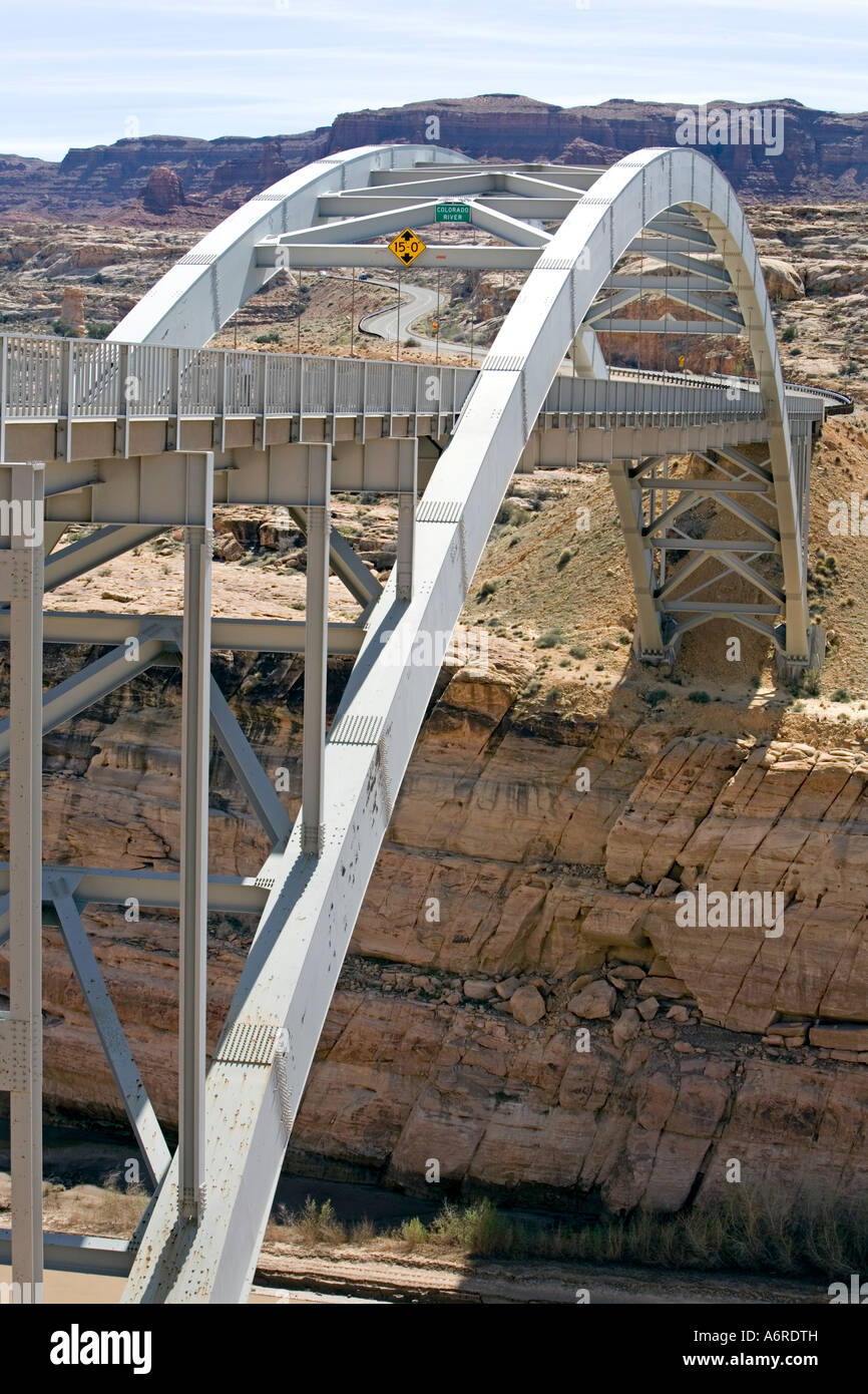 Glen Canyon Colorado River Hite Bridge Stock Photo - Alamy