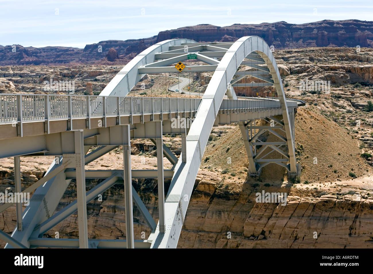 Glen Canyon Colorado River Hite Bridge Horizontal Stock Photo - Alamy
