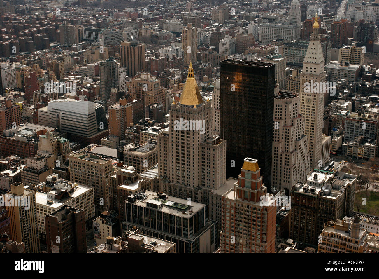 The southern view from the Empire State building observatory. Showing ...