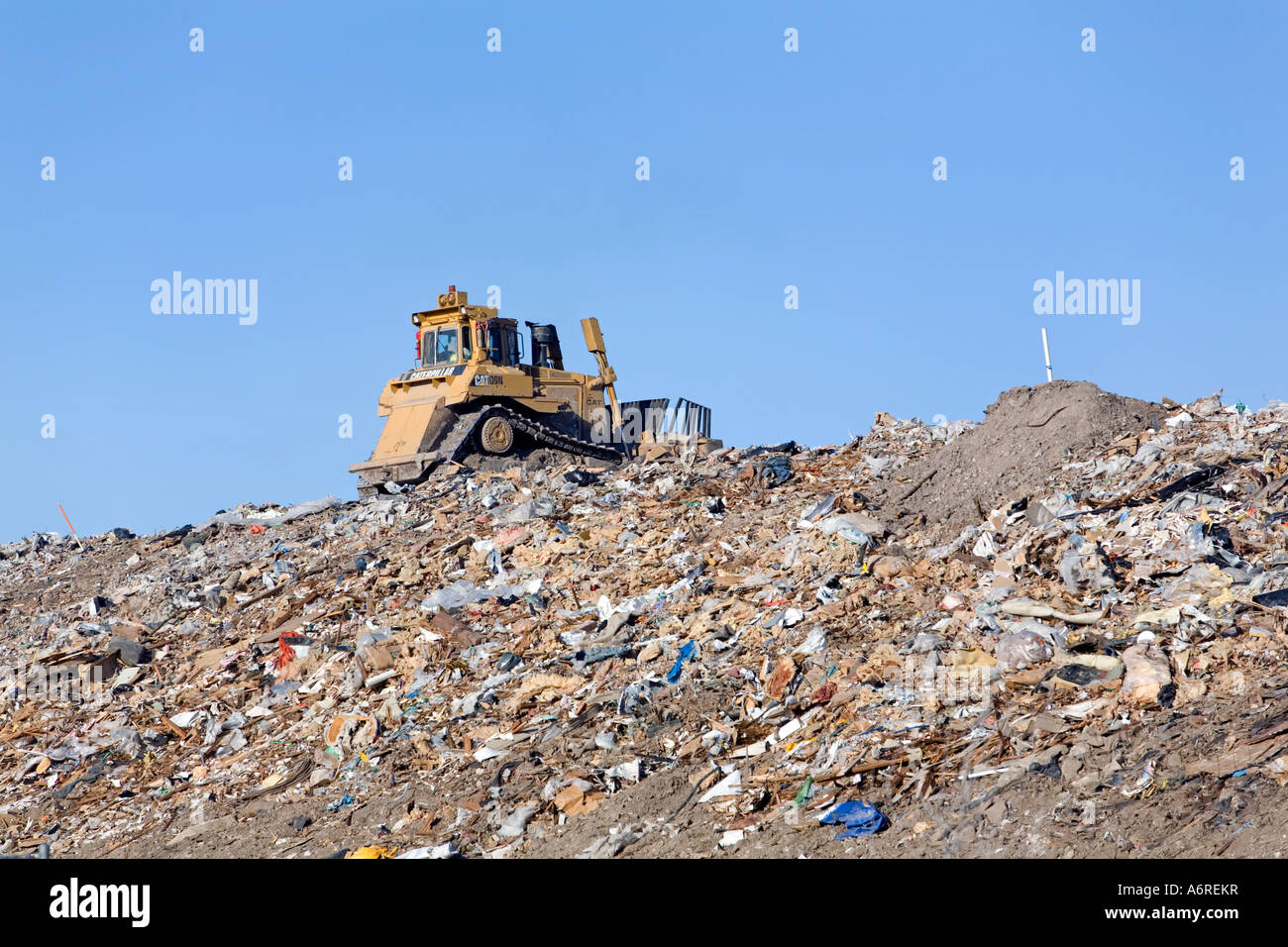 Trash dump Caterpillar pile Salt Lake City Utah Stock Photo - Alamy