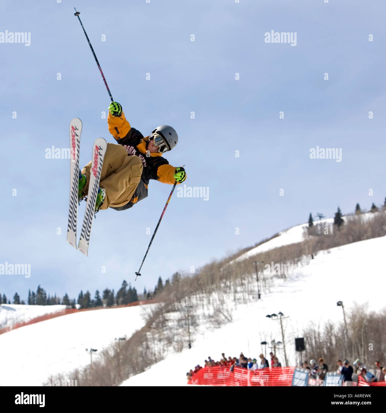 World Superpipe Championship big air skier Park City Utah Stock Photo ...