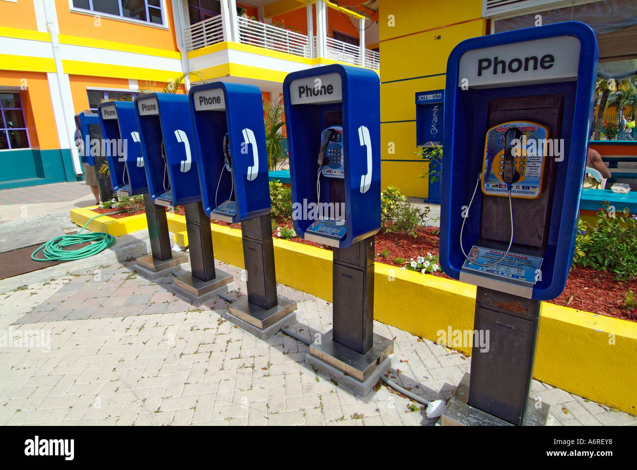 A bank of public telephone for public use at Nassau and Paradise Island ...