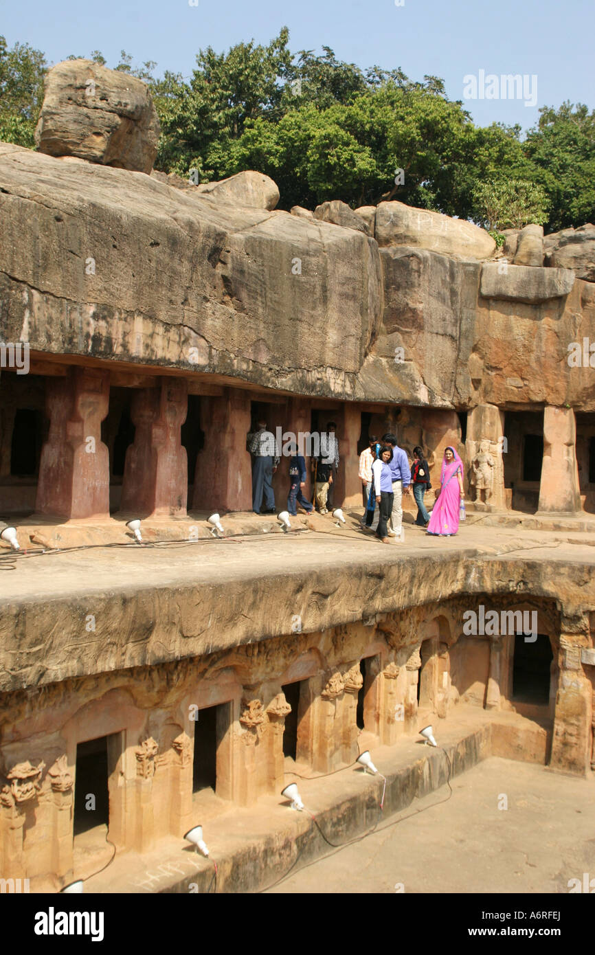Cave No 1 Rani Gumpha. or Queen's cave at the famous Udaigiri Caves ...