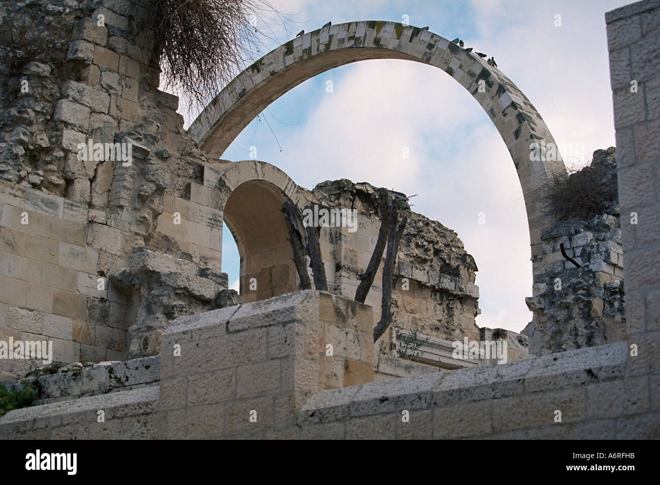 Ruins of Hurva Synagogue in the Jewish Quarter of Jerusalem, Israel ...