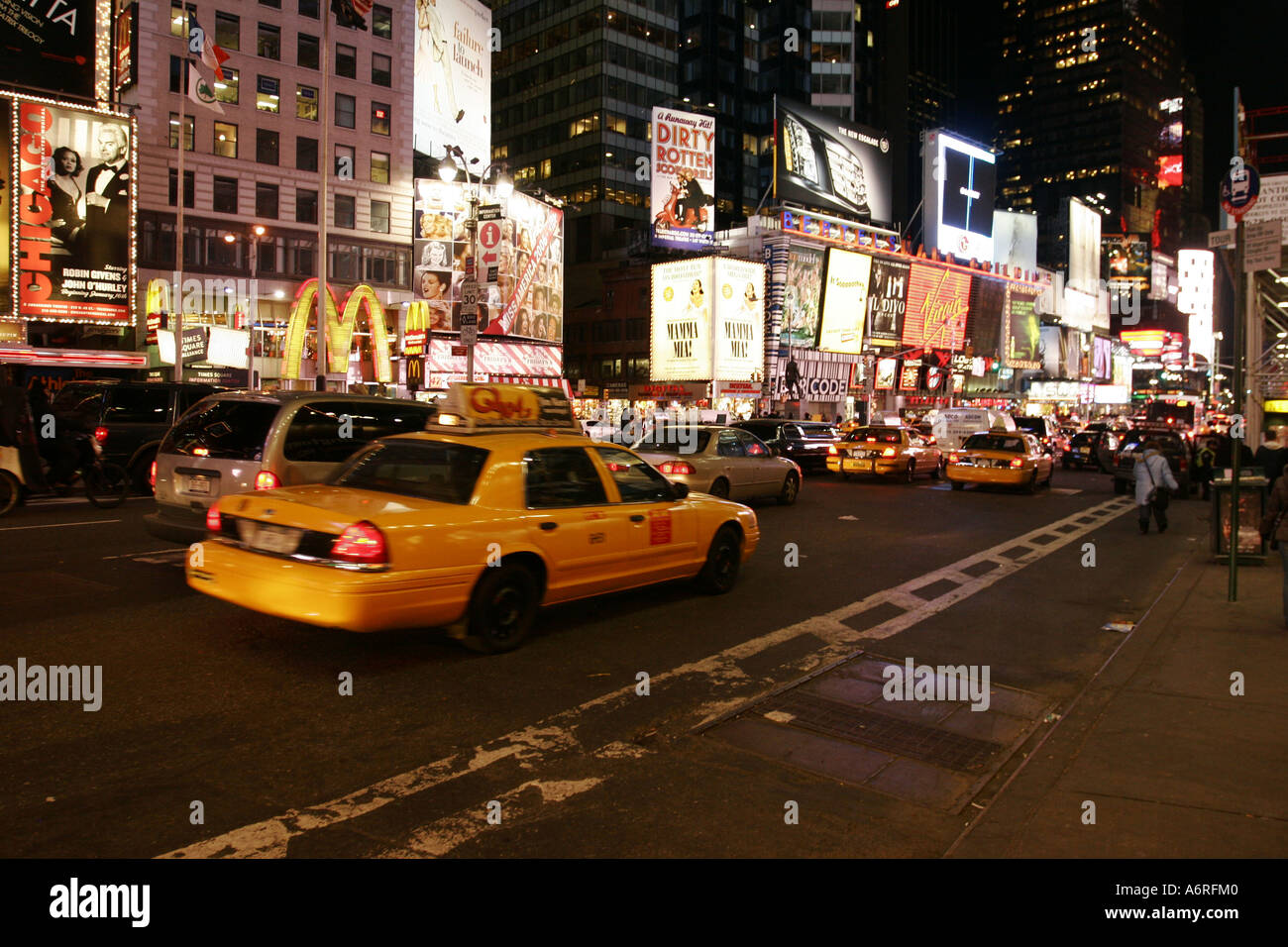 Times Square at night New York city United States of America Stock ...
