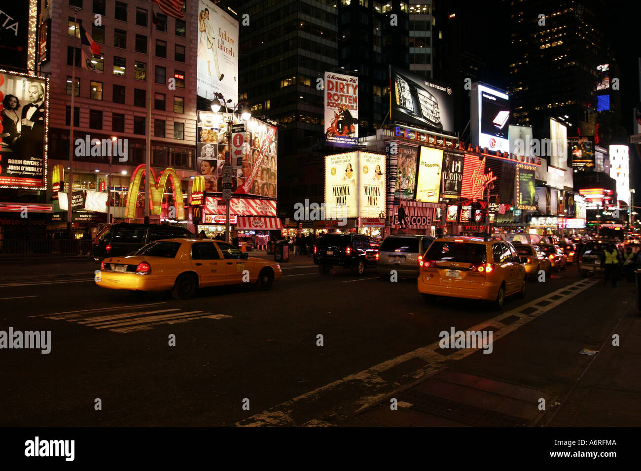 Times Square at night New York city United States of America Stock ...