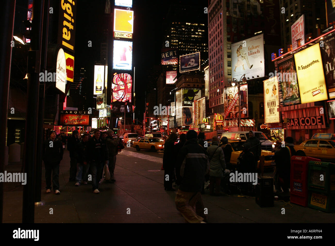 Times Square at night New York city United States of America Stock ...