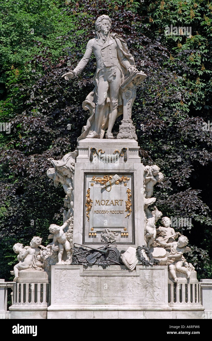 Mozart Monument at the Burggarten. Vienna, Austria Stock Photo - Alamy