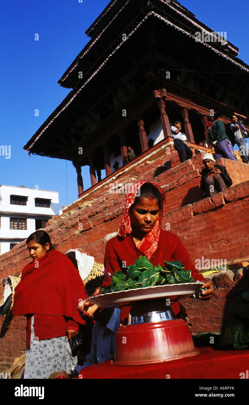 durbar square scene kathmandu, nepal Stock Photo - Alamy