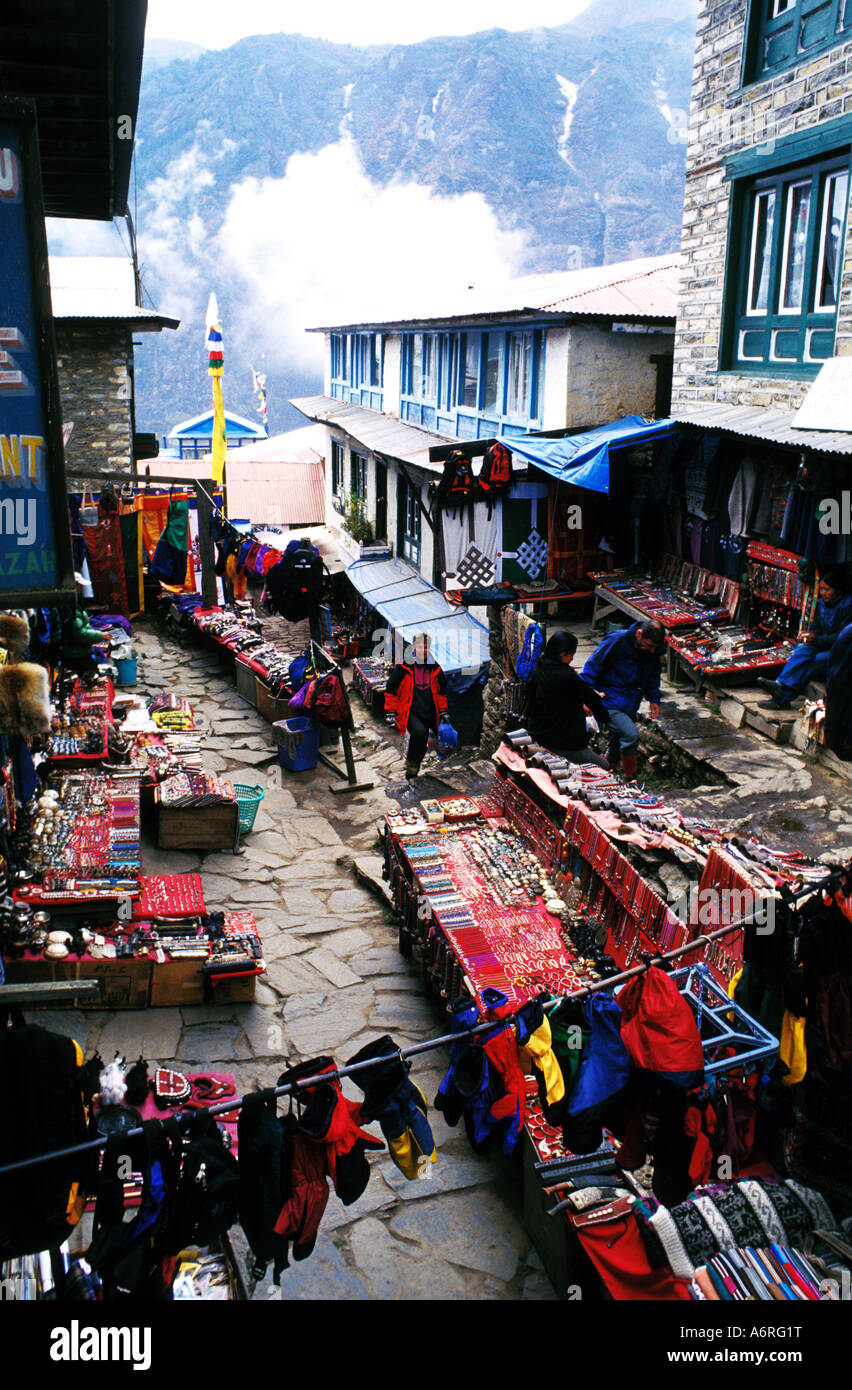 Namche Bazaar And Market And Nepal Stock Photos & Namche Bazaar And ...