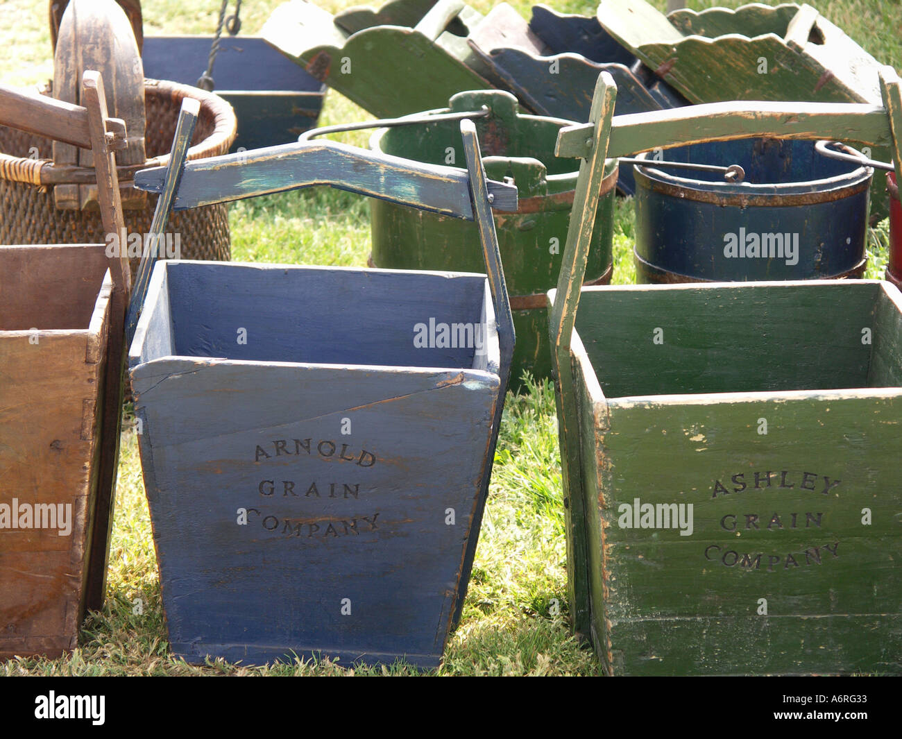 Old Wood Boxes Stock Photo - Alamy