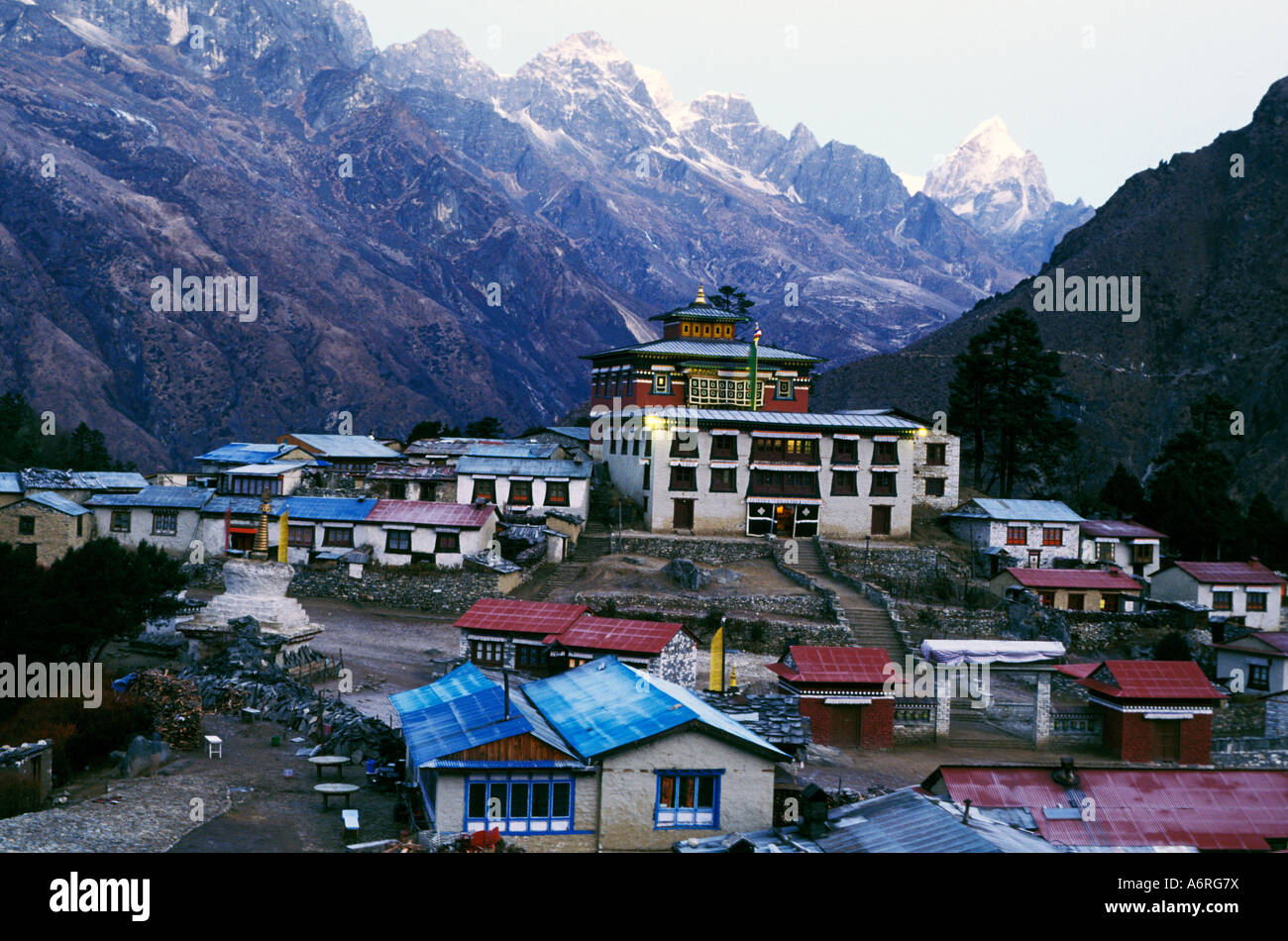 tengboche monastery, nepal Stock Photo - Alamy