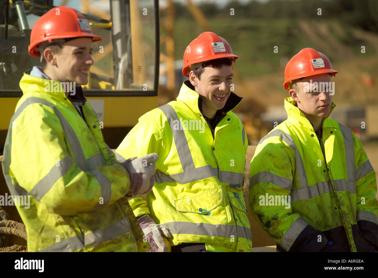 Young construction students on site Stock Photo - Alamy