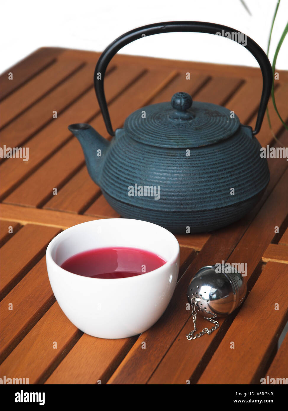 teatime - teapot, teacup symbol of a break Stock Photo - Alamy