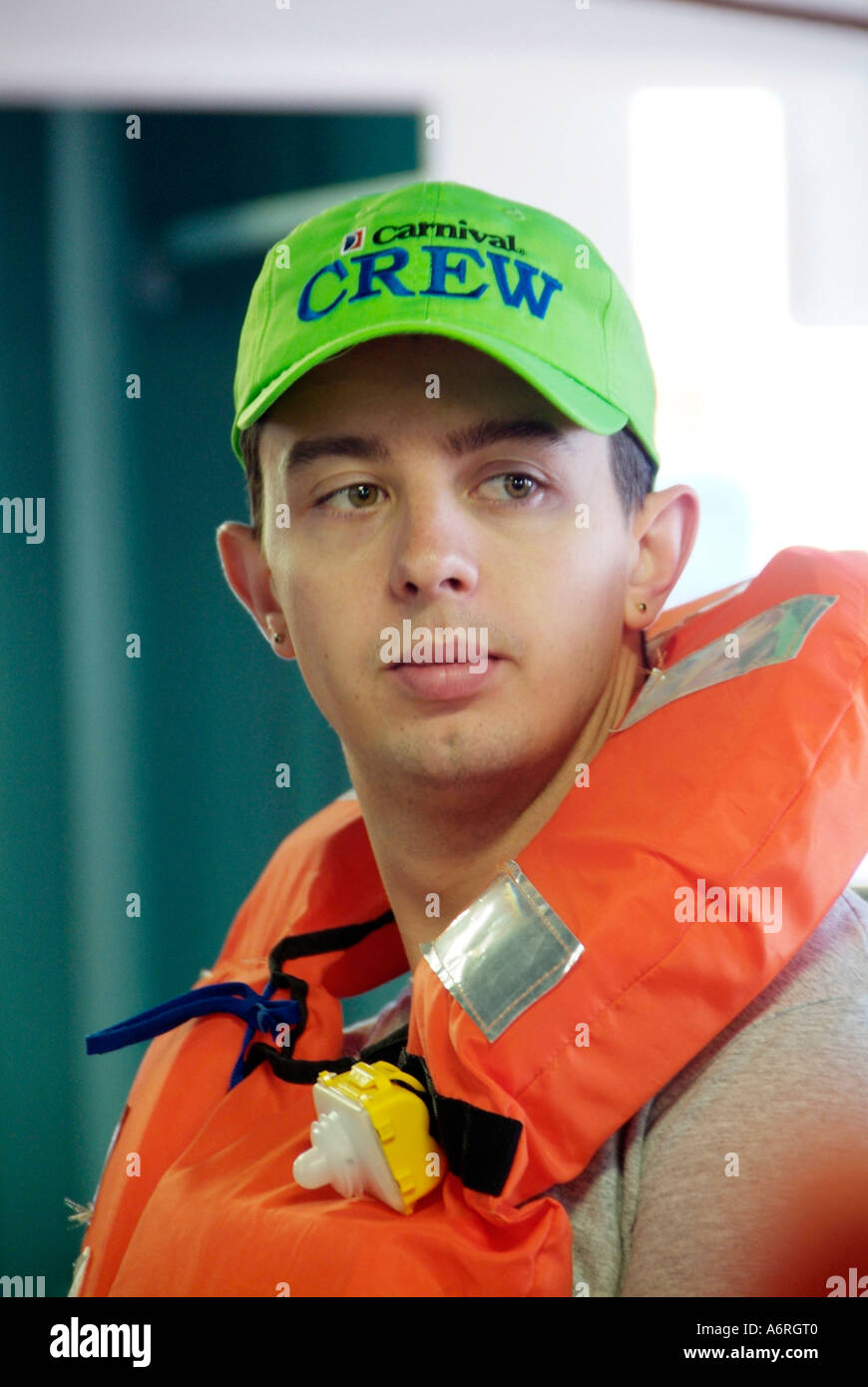 Life jacket vest drill aboard the Cruise Ship Stock Photo - Alamy